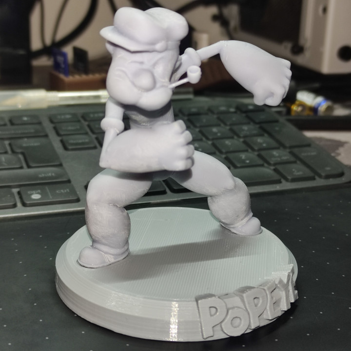 3D Printable Pop Eye character by Miron Kampitakis