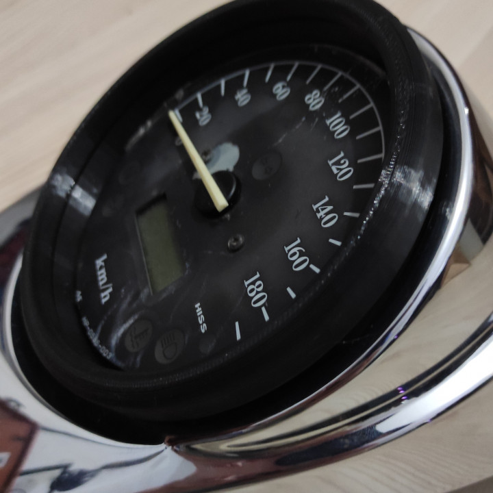 3D Printable Honda Shadow Speedometer by SpkApeiron