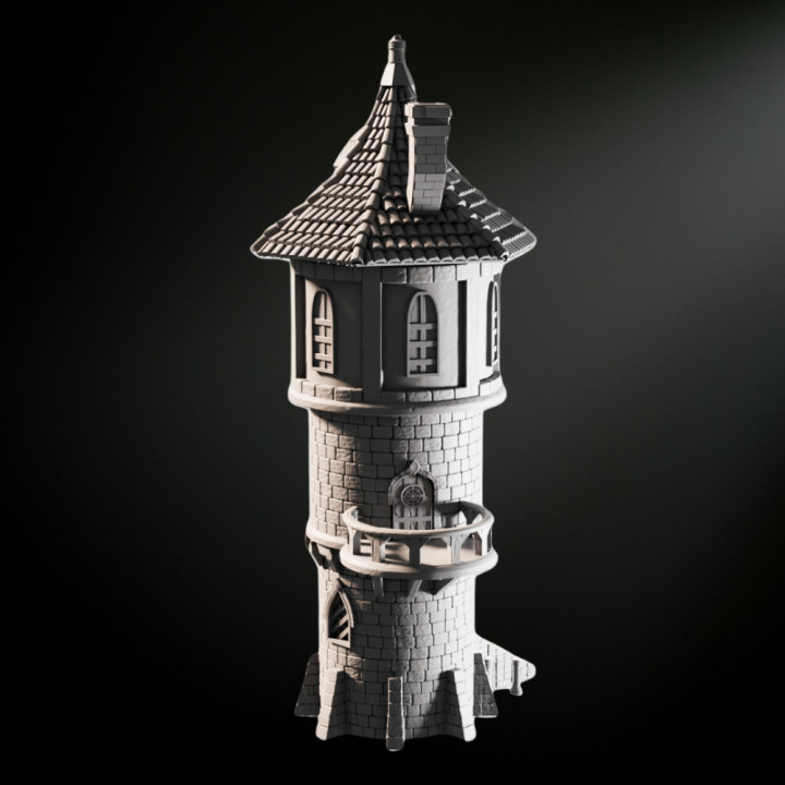 3D Printable Medieval Fantasy Wizard Tower by WargamesCo