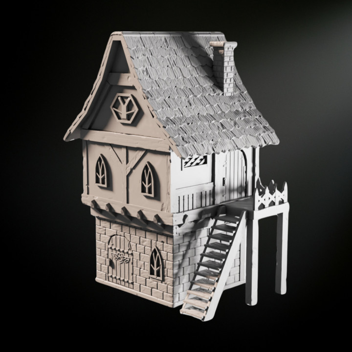 3D Printable Medieval Fantasy Healer House by WargamesCo