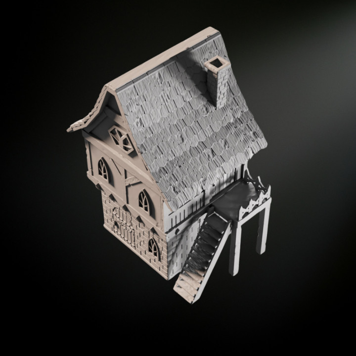 3D Printable Medieval Fantasy Healer House by WargamesCo