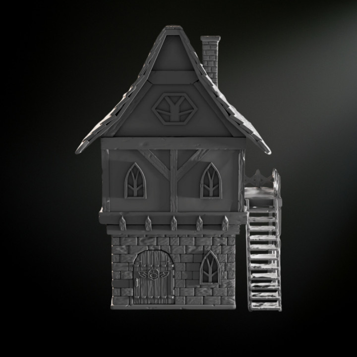 3D Printable Medieval Fantasy Healer House by WargamesCo