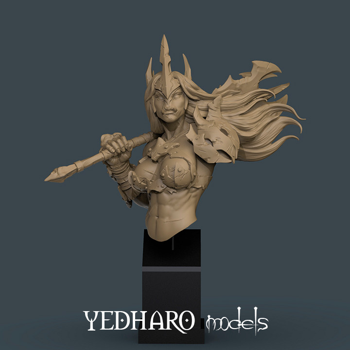 3D Printable Orc queen Bust by Yedharo Models SL