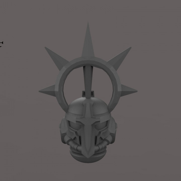 3D Printable Proxy set dark star warriors angels head V2 by MCGuild