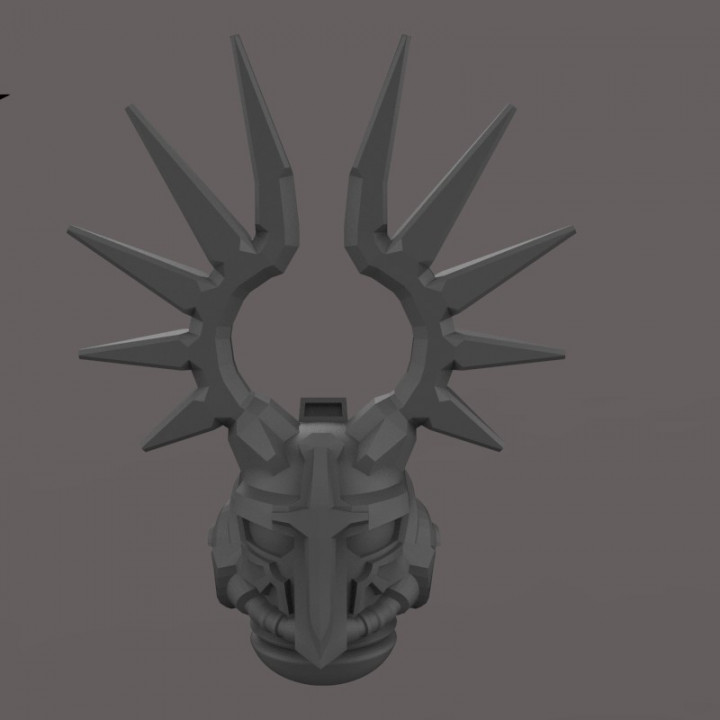 3D Printable Proxy set dark star warriors angels head V2 by MCGuild
