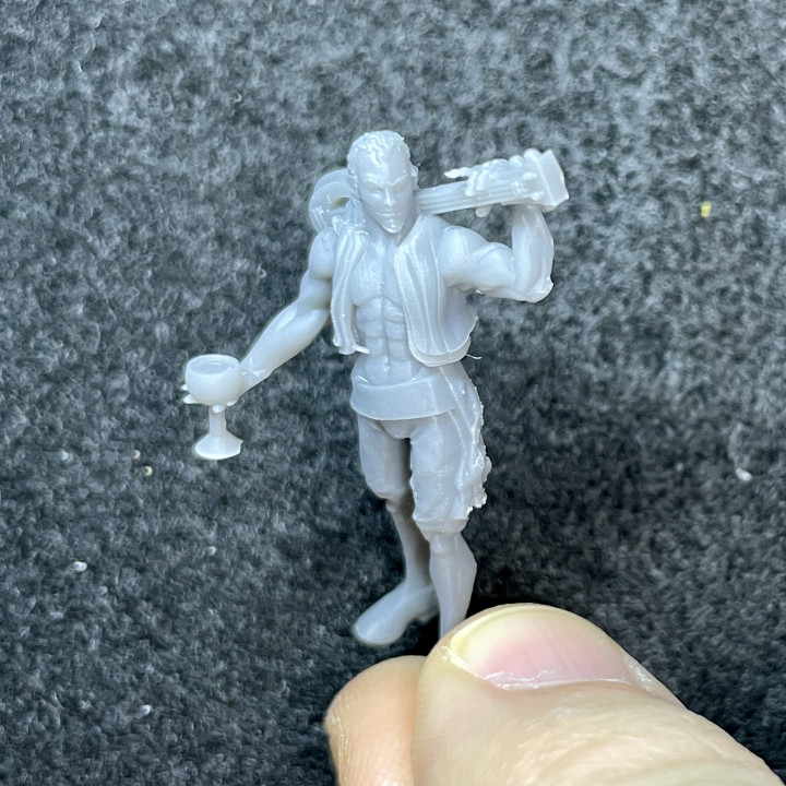 3D Printable Brad the Handsome Bard from Gooey Cube(tm) by Harry's 3d ...