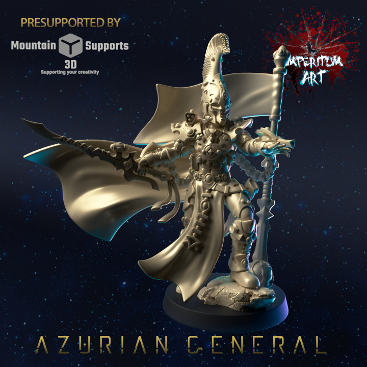 3D Printable Azurian General by ImperitumArt