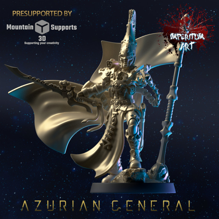 3D Printable Azurian General by ImperitumArt