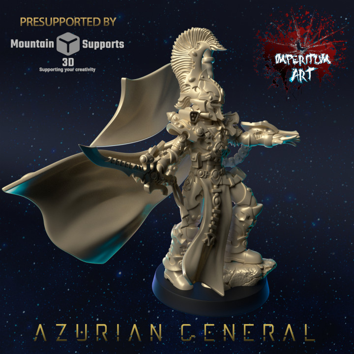 3D Printable Azurian General by ImperitumArt