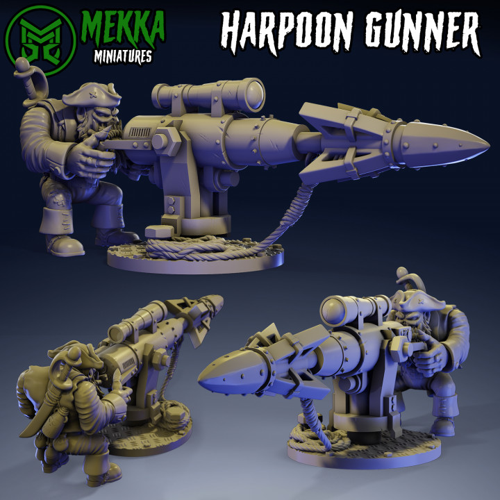 3D Printable Harpoon Gunner by Mekka Miniatures