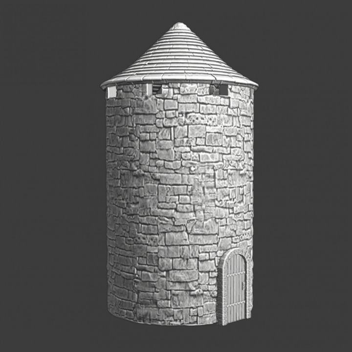 3D Printable Small medieval watchtower - round by Northern Crusades ...