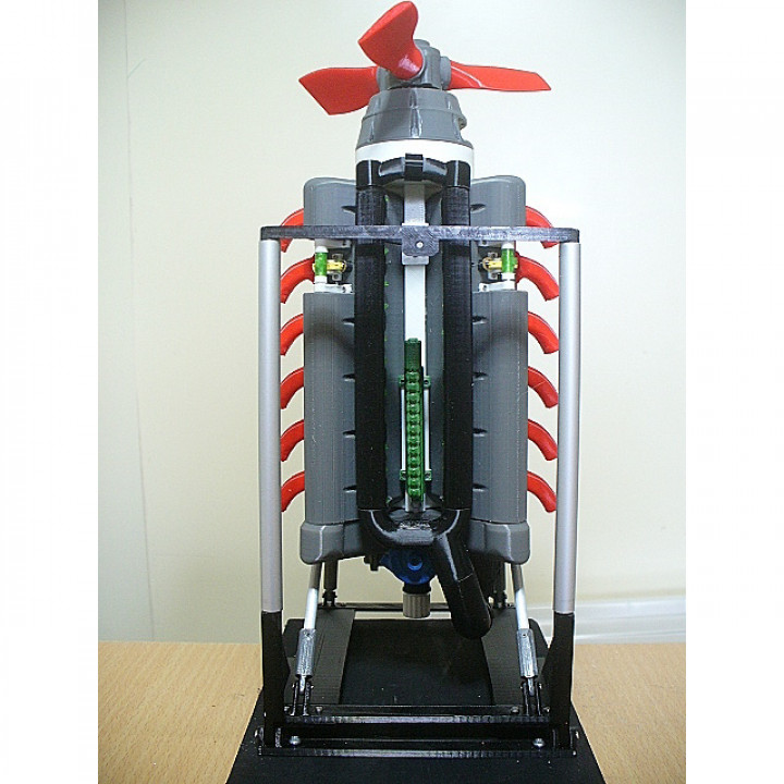 3D Printable Inverted V-type 12-Cylinder Engine, Water-Cooled, Cutaway ...