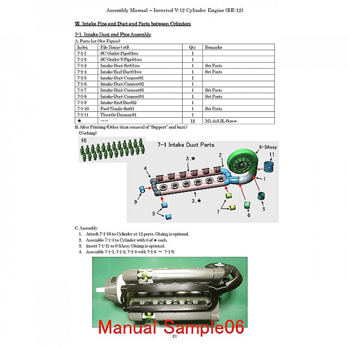 3D Printable Inverted V-type 12-Cylinder Engine, Water-Cooled, Cutaway ...