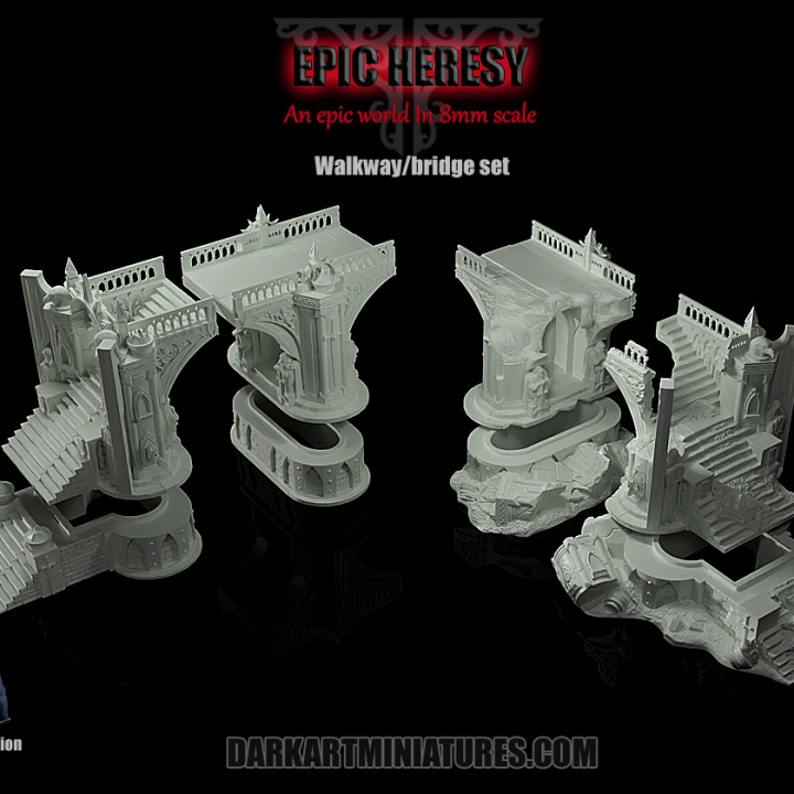 3D Printable Epic Heresy: Imperial Bridge Set by Klaus Teschner