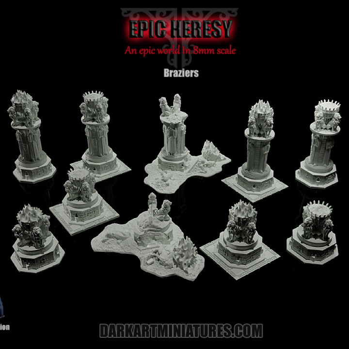 3D Printable Epic Heresy: Imperial Brazier's by Klaus Teschner