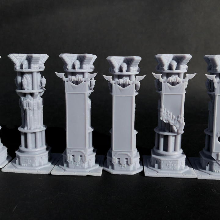 3D Printable Epic Heresy: Imperial Pillar's by Klaus Teschner