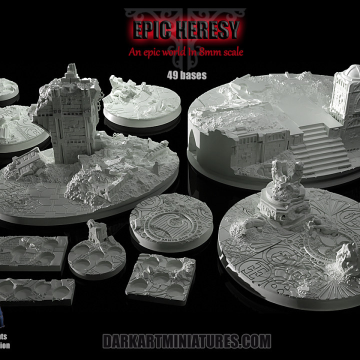 3D Printable Epic Heresy: Bases Bundle by Klaus Teschner