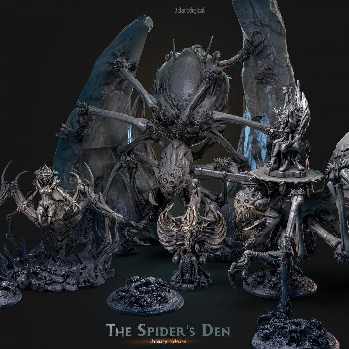 3D Printable January 2023 - The Spider's Den´ by 3dartdigital