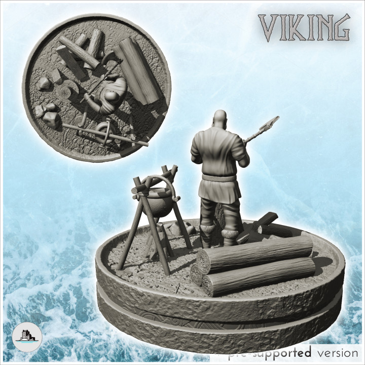 3D Printable Medieval lumberjack with axe and stew (13) - North ...