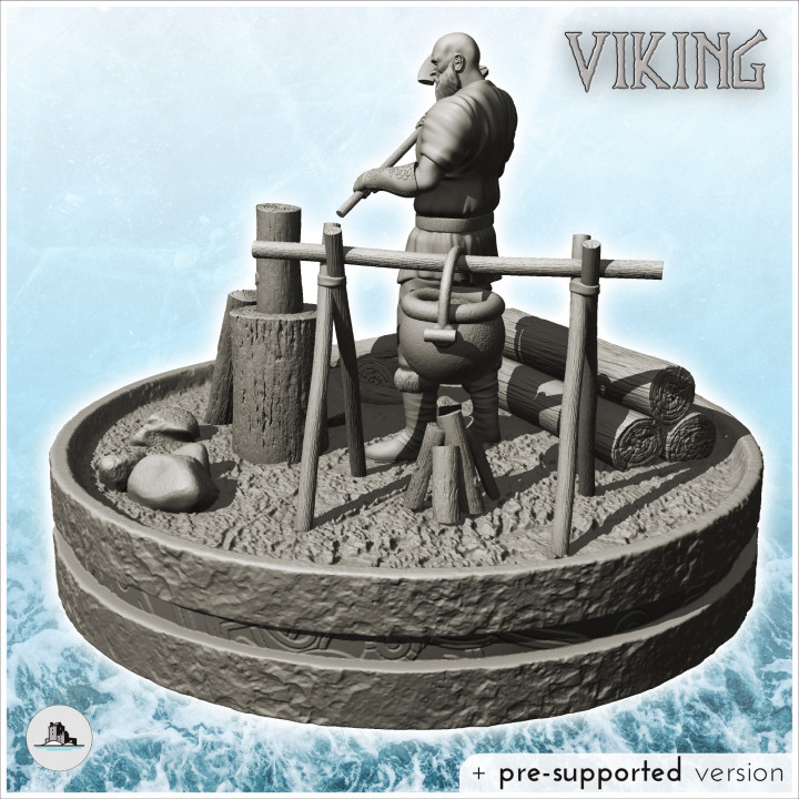 3D Printable Medieval lumberjack with axe and stew (13) - North ...