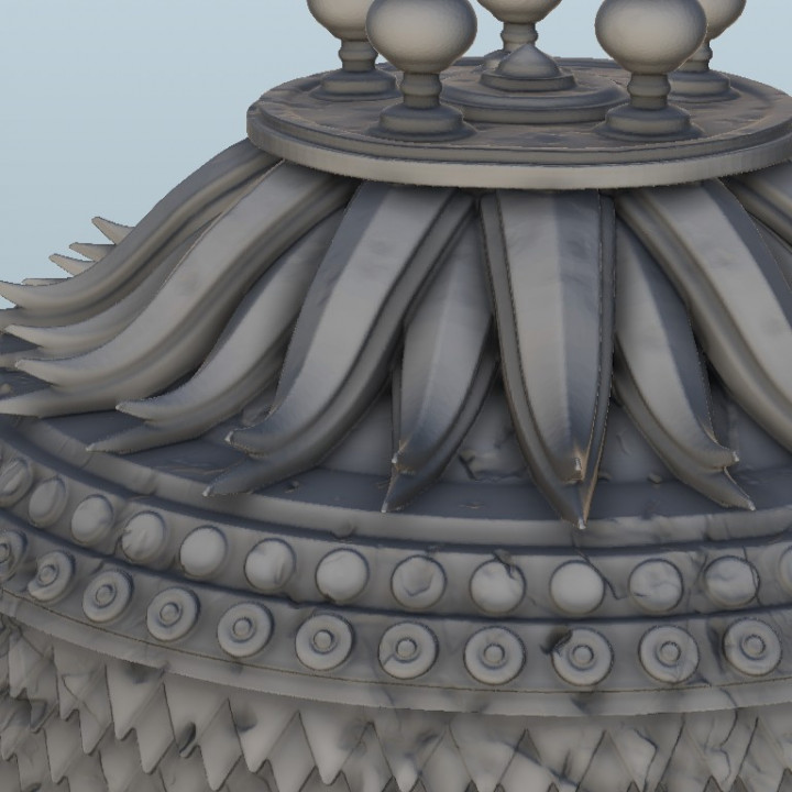 3D Printable Indian circular temple 9 - Medieval Asia Feudal Asian Traditionnal Ninja Oriental ...