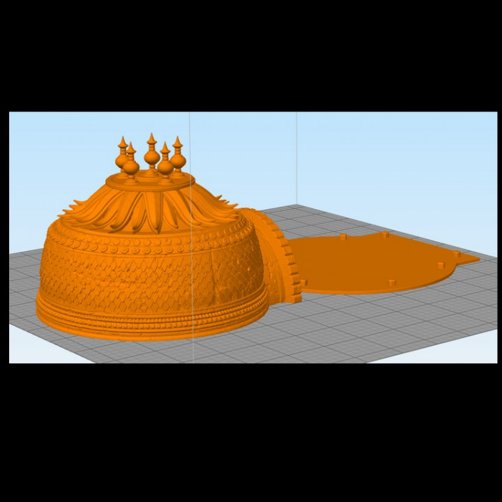 3D Printable Indian circular temple 9 - Medieval Asia Feudal Asian Traditionnal Ninja Oriental ...
