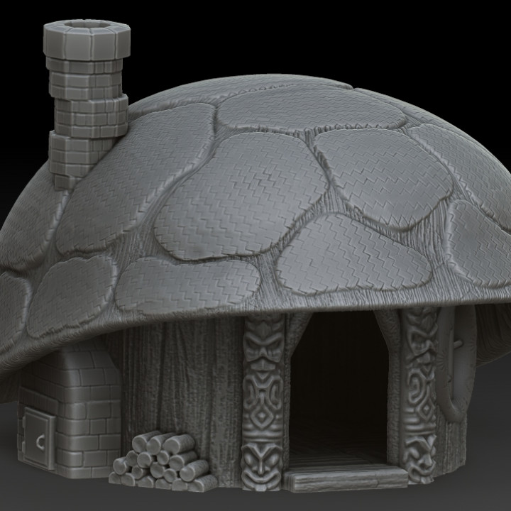 3D Printable Sea Tortle - Small Round Hut by Wundervale Games
