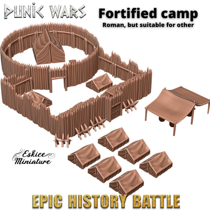 3D Printable Fortified camp - 15mm for Epic History Battle by Eskice ...