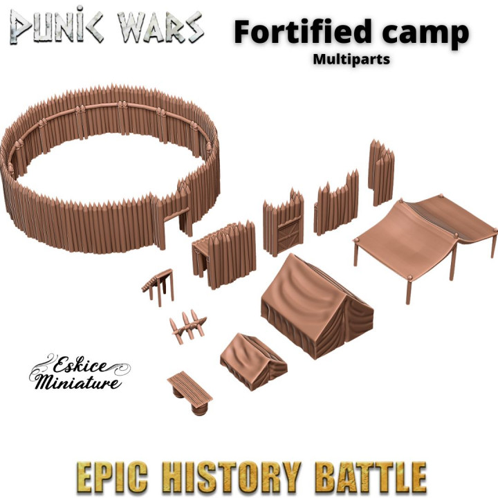 3D Printable Fortified camp - 15mm for Epic History Battle by Eskice ...