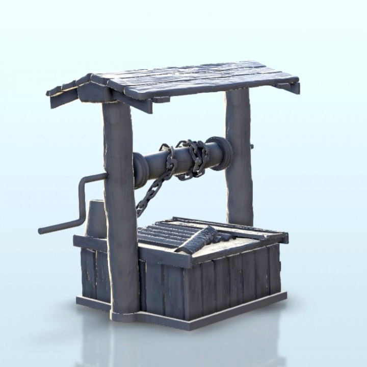 3D Printable Modern well with chain - Modern WW2 WW1 World War by ...