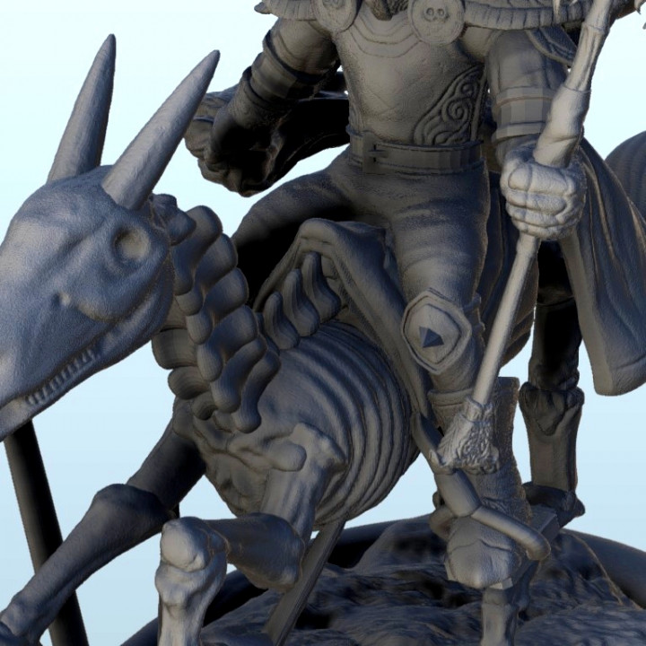 3D Printable Necro horseman - Creature Darkness War 15mm 20mm 28mm 32mm ...