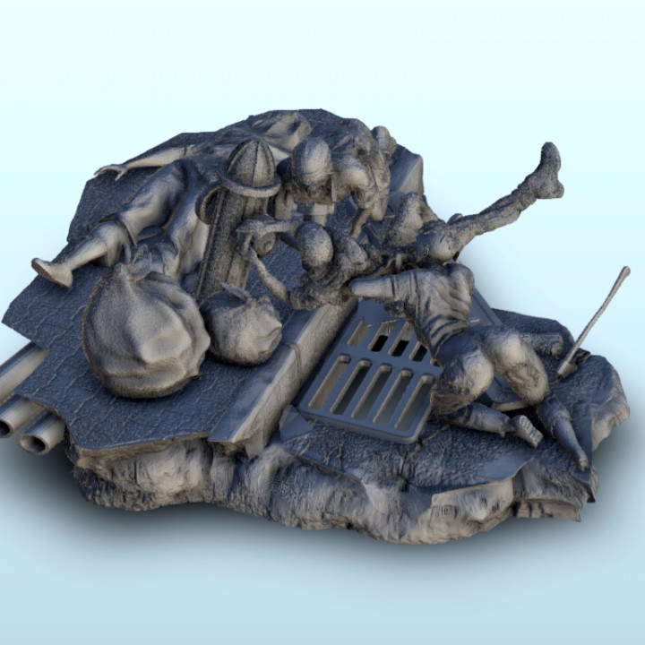 3D Printable Group of zombies in town - Creature Darkness War 15mm 20mm ...