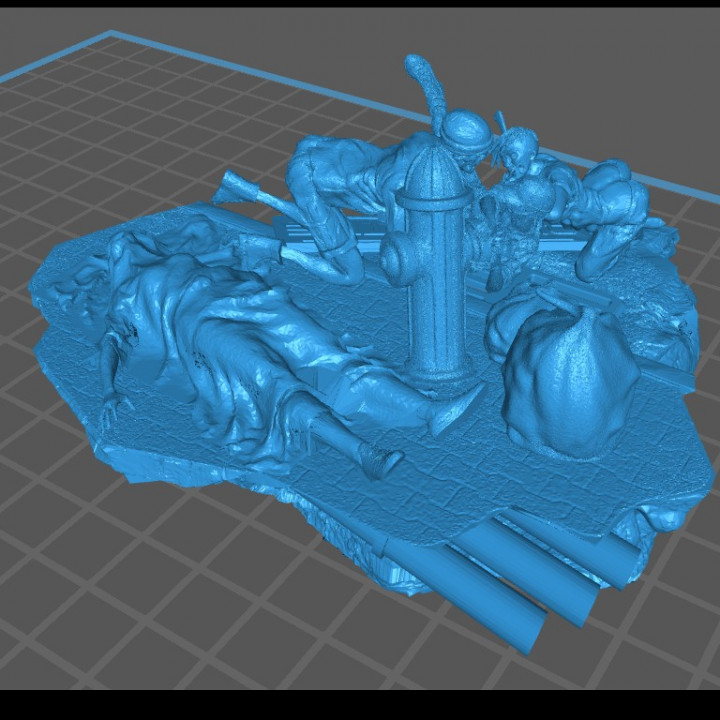 3D Printable Group of zombies in town - Creature Darkness War 15mm 20mm ...