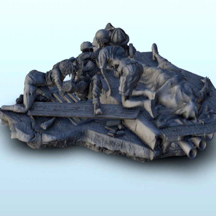 3D Printable Group of zombies in town - Creature Darkness War 15mm 20mm ...