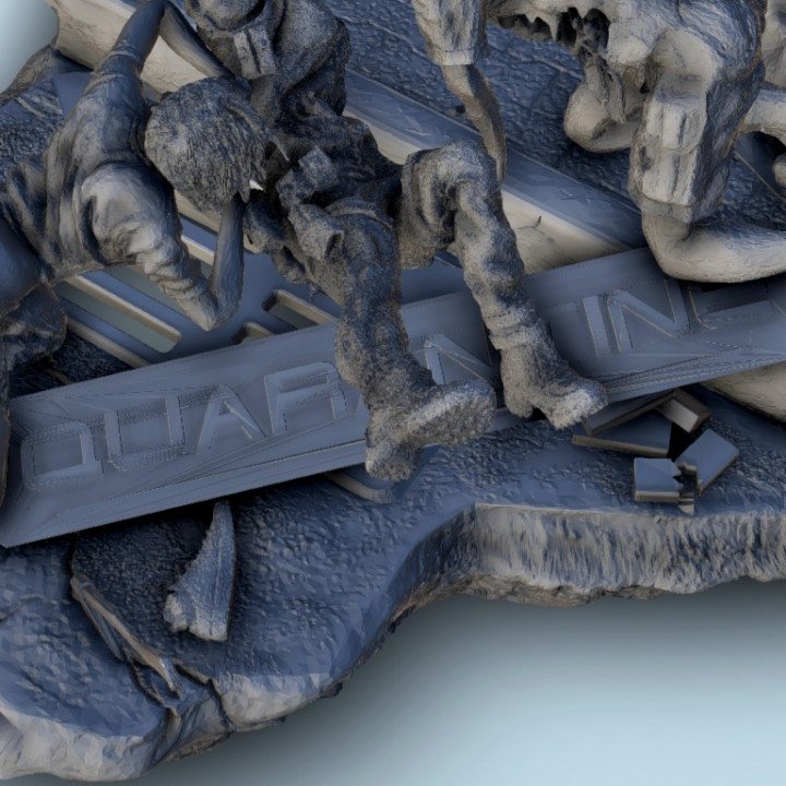 3D Printable Group of zombies in town - Creature Darkness War 15mm 20mm ...