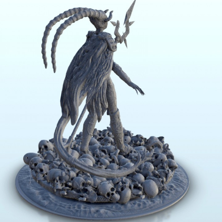 3D Printable Daemonette with horns and spear - Creature Darkness War ...