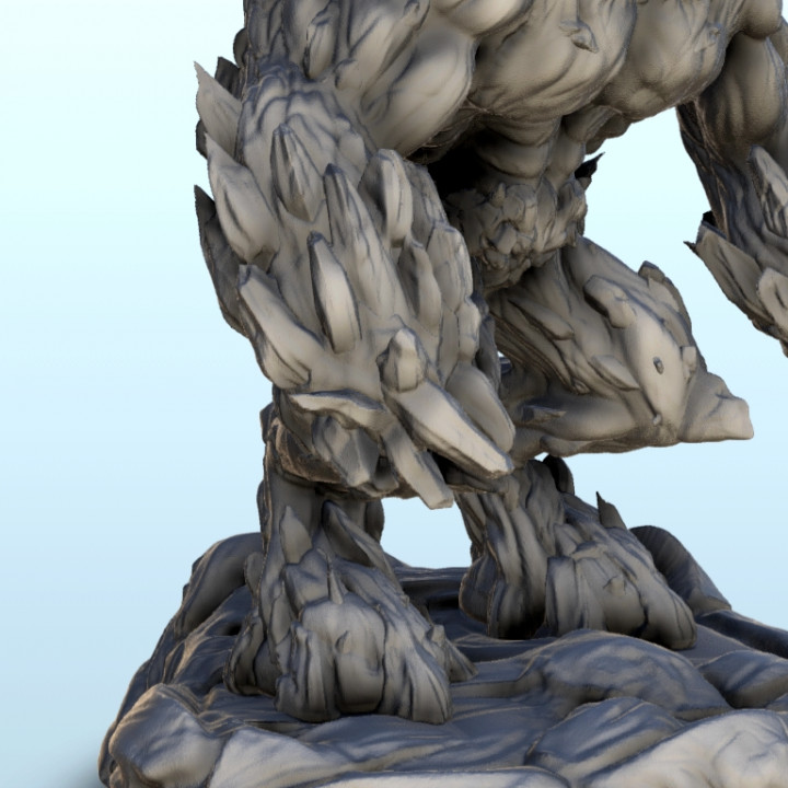 3D Printable Rock demon with horns - Creature Darkness War 15mm 20mm ...