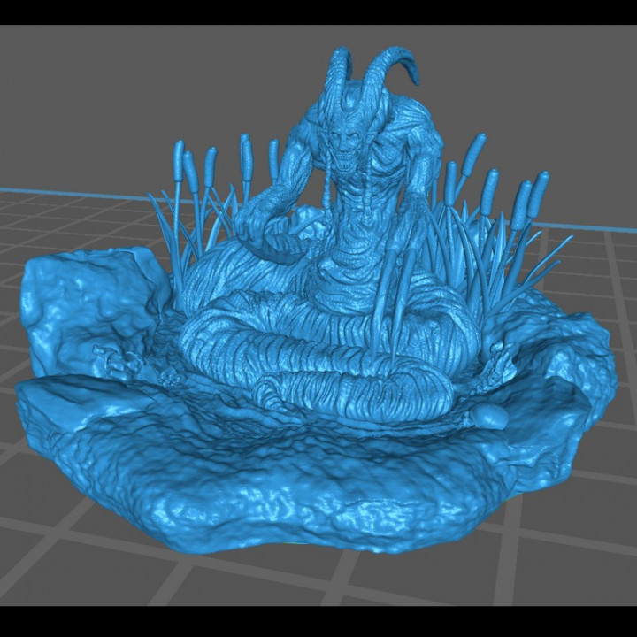 3D Printable Demonic swamp monster - Creature Darkness War 15mm 20mm ...