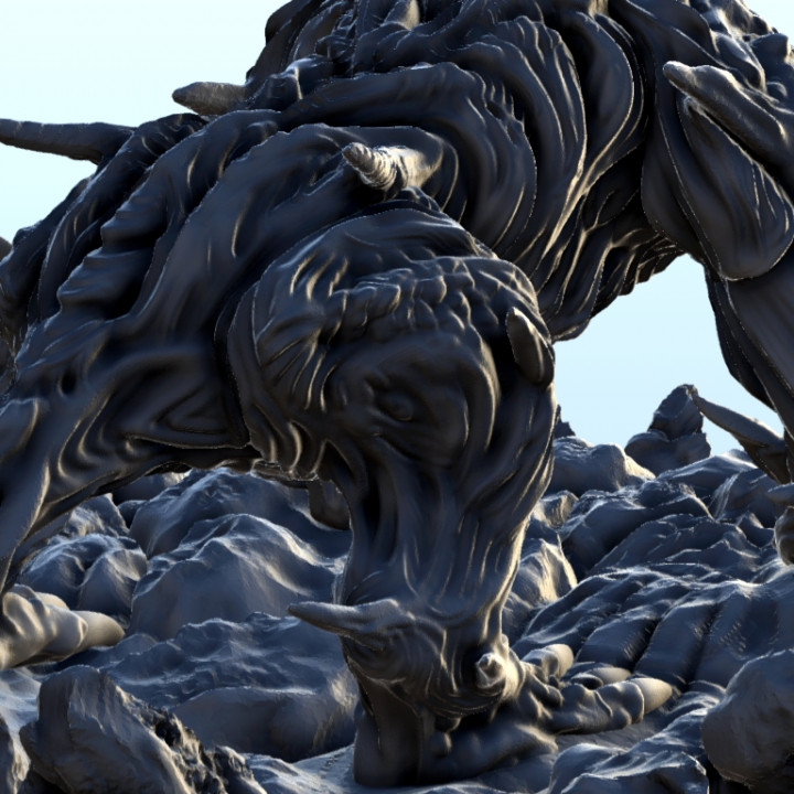 3D Printable Big monster with pointed carapace - Creature Darkness War ...