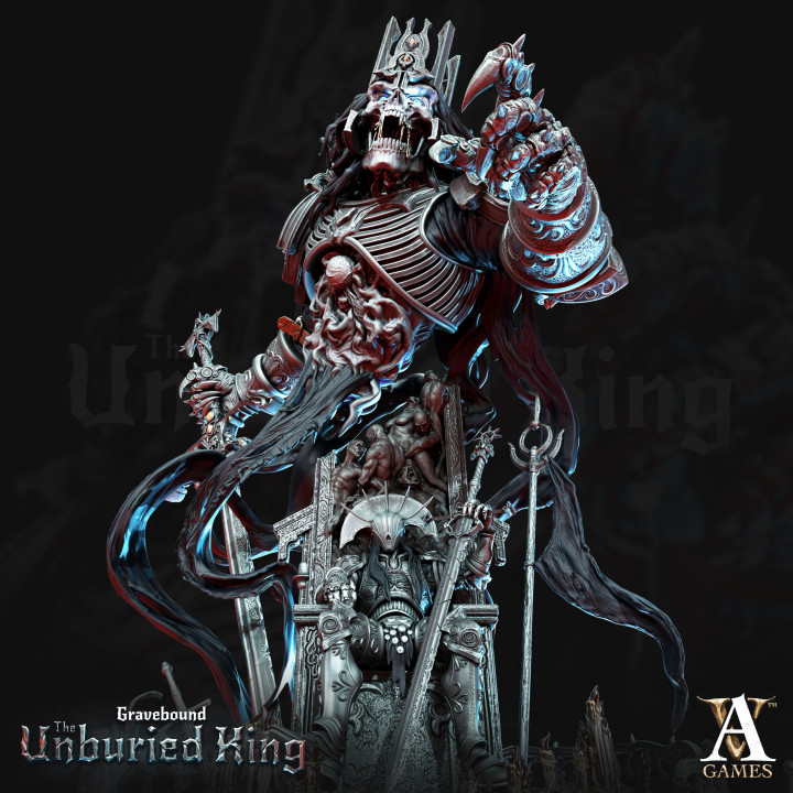 3D Printable Gravebound - The Unburied King - Bundle by Archvillain Games