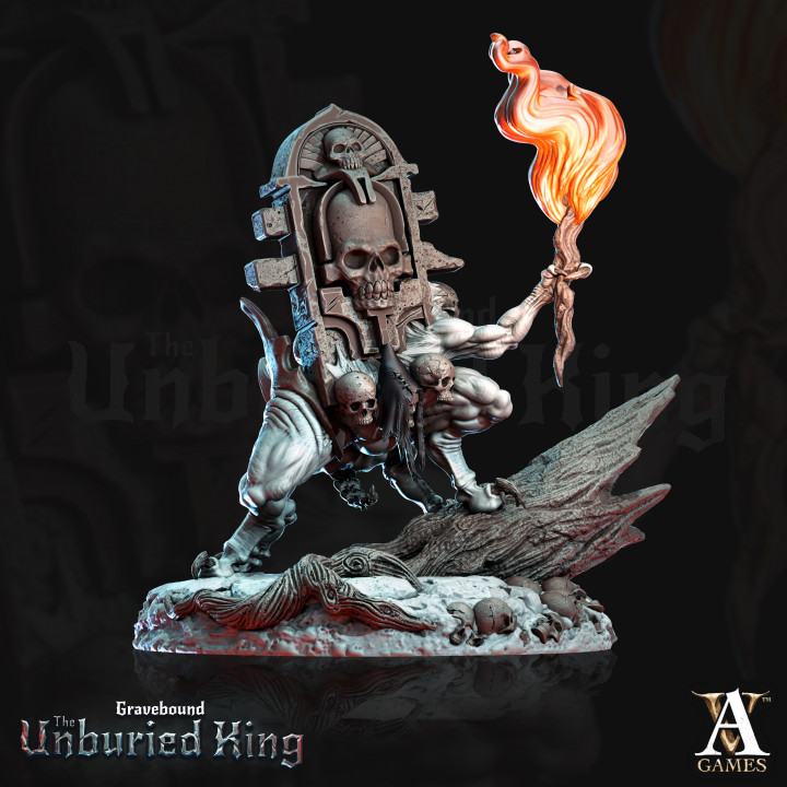 3D Printable Gravebound - The Unburied King - Bundle by Archvillain Games