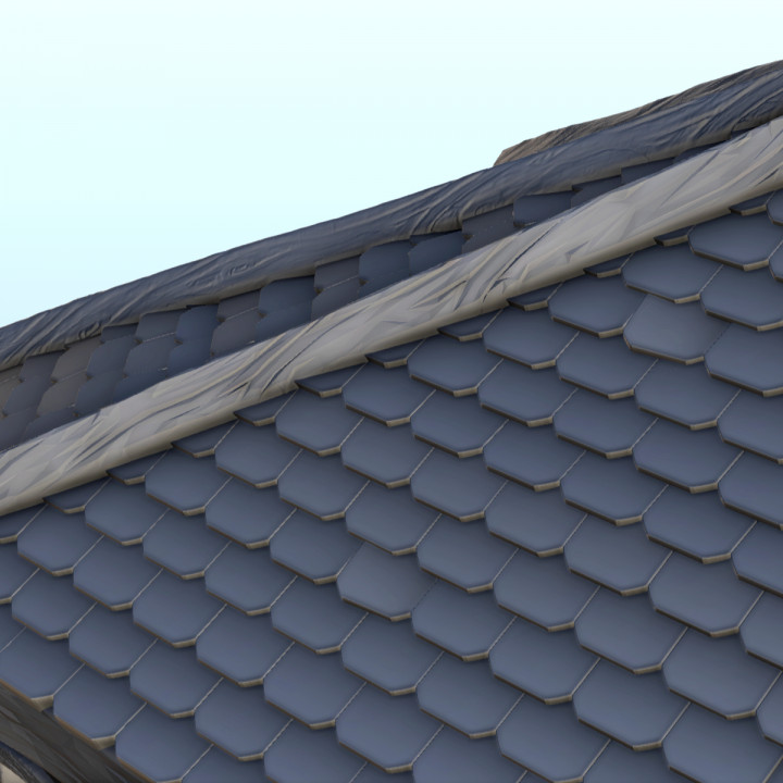 3D Printable Fancy stone tower with wooden floor and pointed roof (8 ...