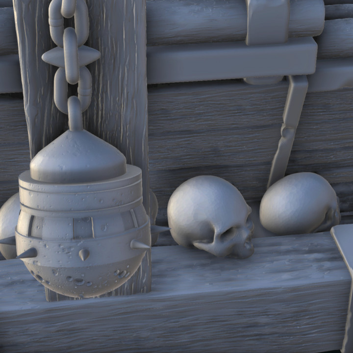 3D Printable Chaos catapult with spikes, bones and organic catapult ...