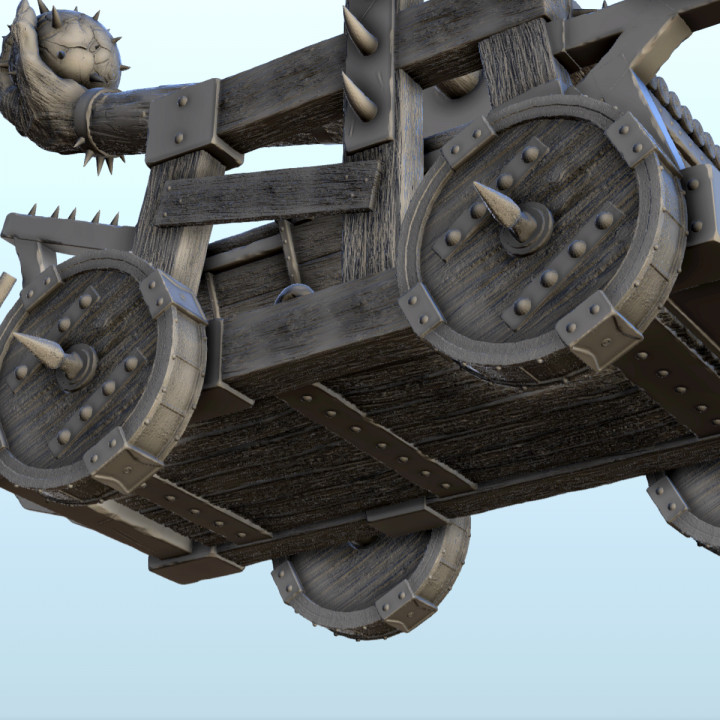 3D Printable Chaos catapult with spikes, bones and organic catapult ...