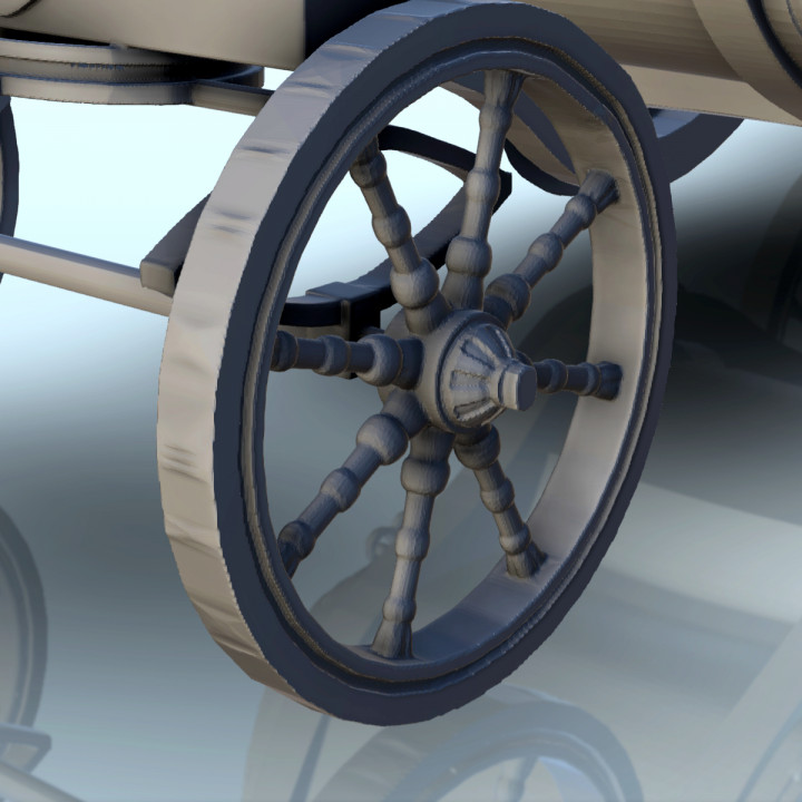 3D Printable Four-wheeled fancy royal carriage with upholstered seats ...