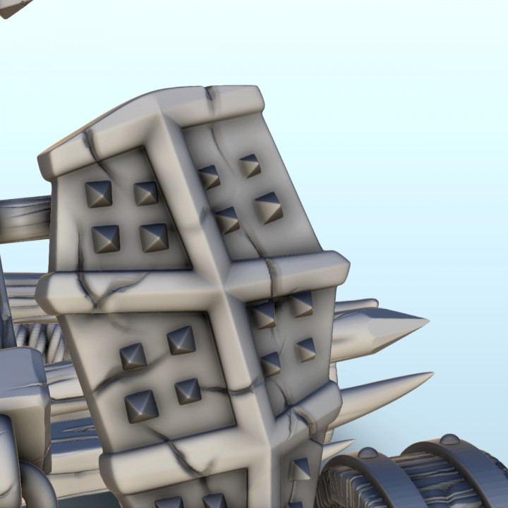 3D Printable Fantasy chaos catapult with spiked shields (2) - Medieval ...