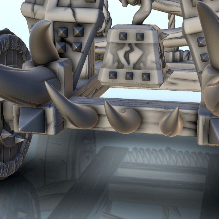 3D Printable Fantasy chaos catapult with spiked shields (2) - Medieval ...