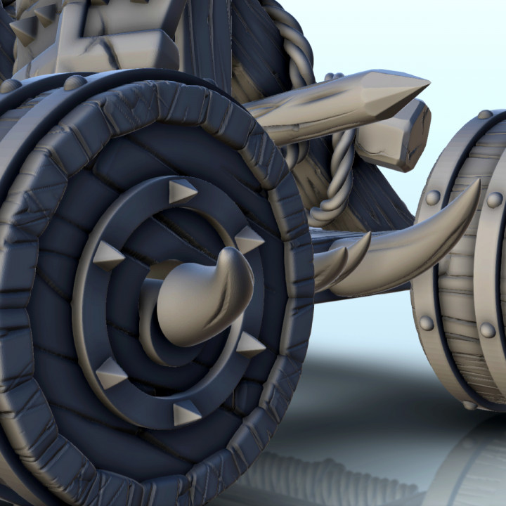 3D Printable Fantasy chaos catapult with spiked shields (2) - Medieval ...