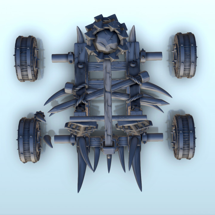 3D Printable Fantasy chaos catapult with spiked shields (2) - Medieval ...