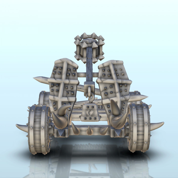 3D Printable Fantasy chaos catapult with spiked shields (2) - Medieval ...